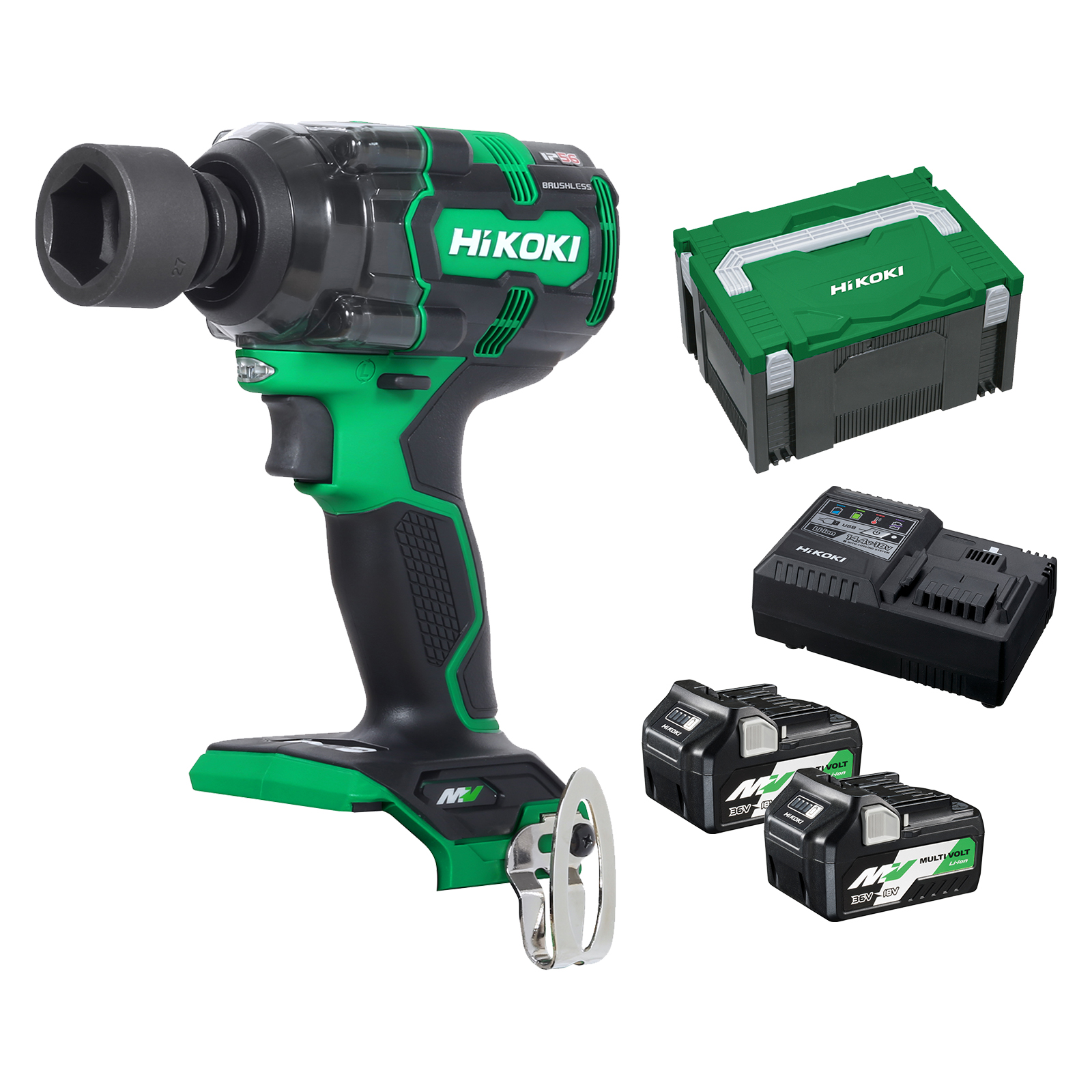 36V Brushless 12.7mm Impact Wrench Kit